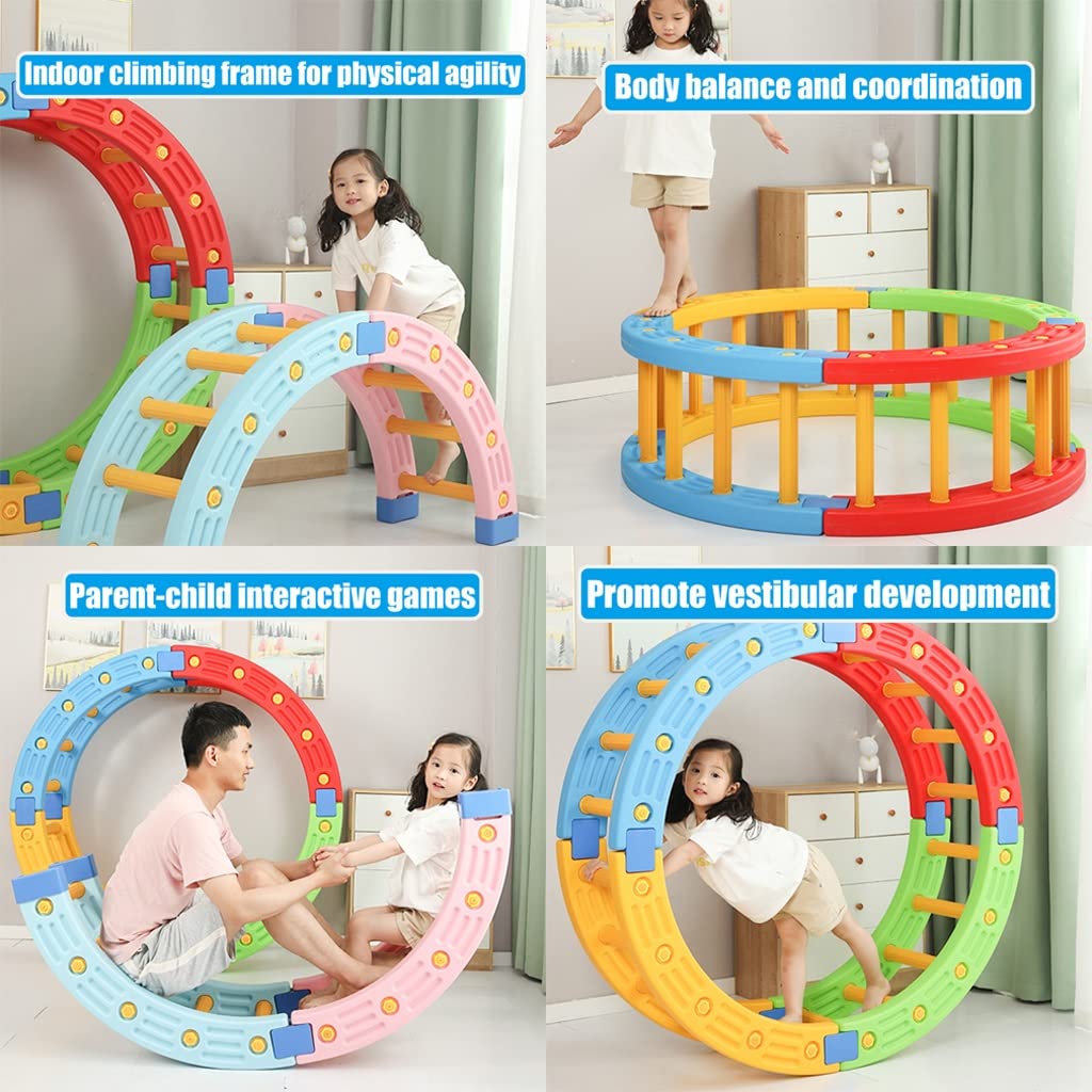 Plastic Jungle Gym Combination, Obstacle Course Activity Center for Home/School, Birthday Gifts for Boys and Girls