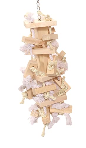 Tropical Stack Parrot Toy - Choose Size (Large, Natural)