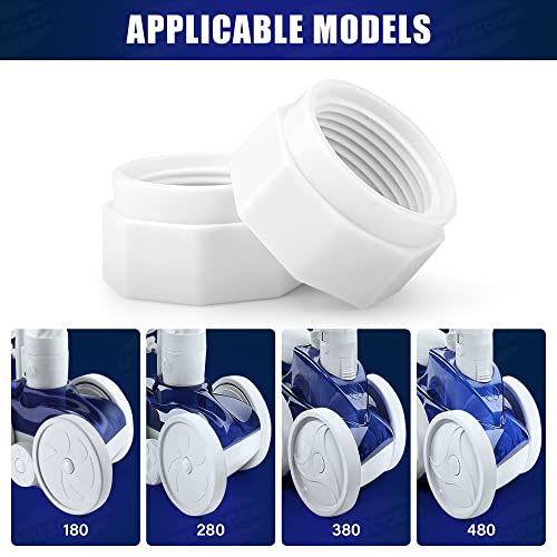muscccm Hose Nut for Polaris 280/380/180 Pool Cleaner Hose Replacement, Pool Hose Adapter D15 D-15, Durable and Easy To Use, 8 PCS