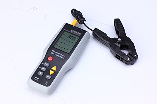 PerfectPrime TL0005, Pipe Clamp Temperature Flat Lead for K-Type Probe Thermocouple Sensor in Temperature Range From -40~200°C/393°F