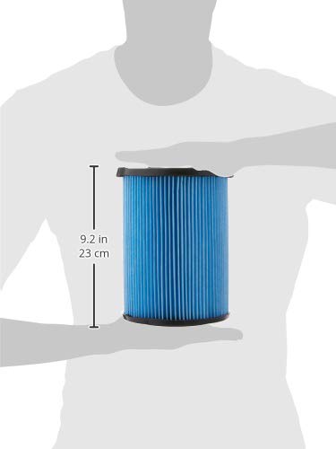 RIDGID 72952 Model 3-Layer Pleated Paper Vacuum Filter for RIDGID 5-20 Gallon Vacuums, Green