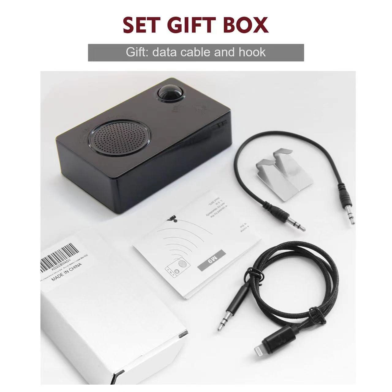 Recording Sound Through Phone-Mini PIR Motion Sensor-Welcome Alarm-Sound Motion Doorbell- Home Security Driveway Alarm- Store Welcome Entry Chime- Audio-in Download Function-Black (Battery Included)