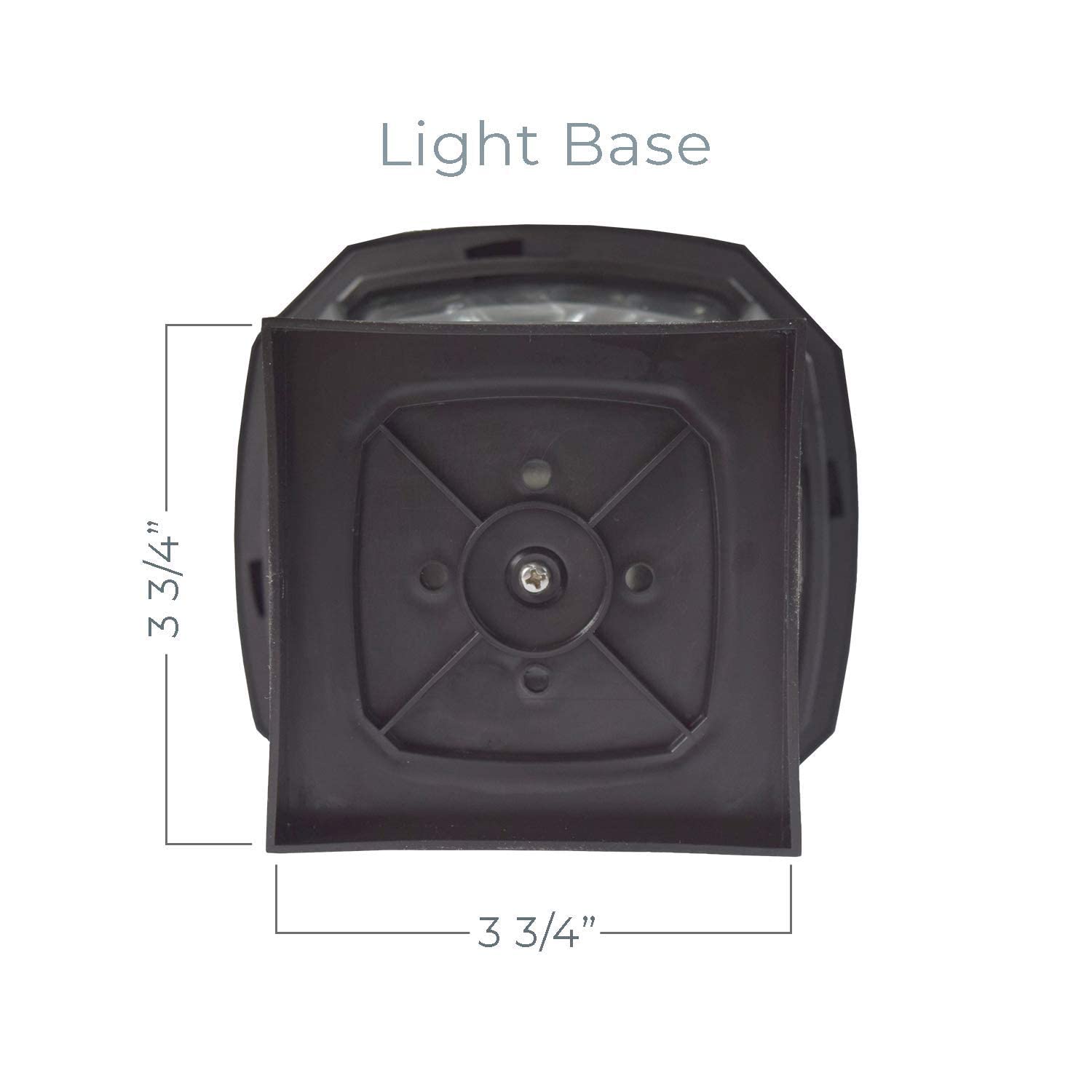 Home Zone Security Solar Post Cap Lights - Decorative Glass LED Outdoor Fits 3.5 x 3.5 in. Post Lights, Black (2-Pack)