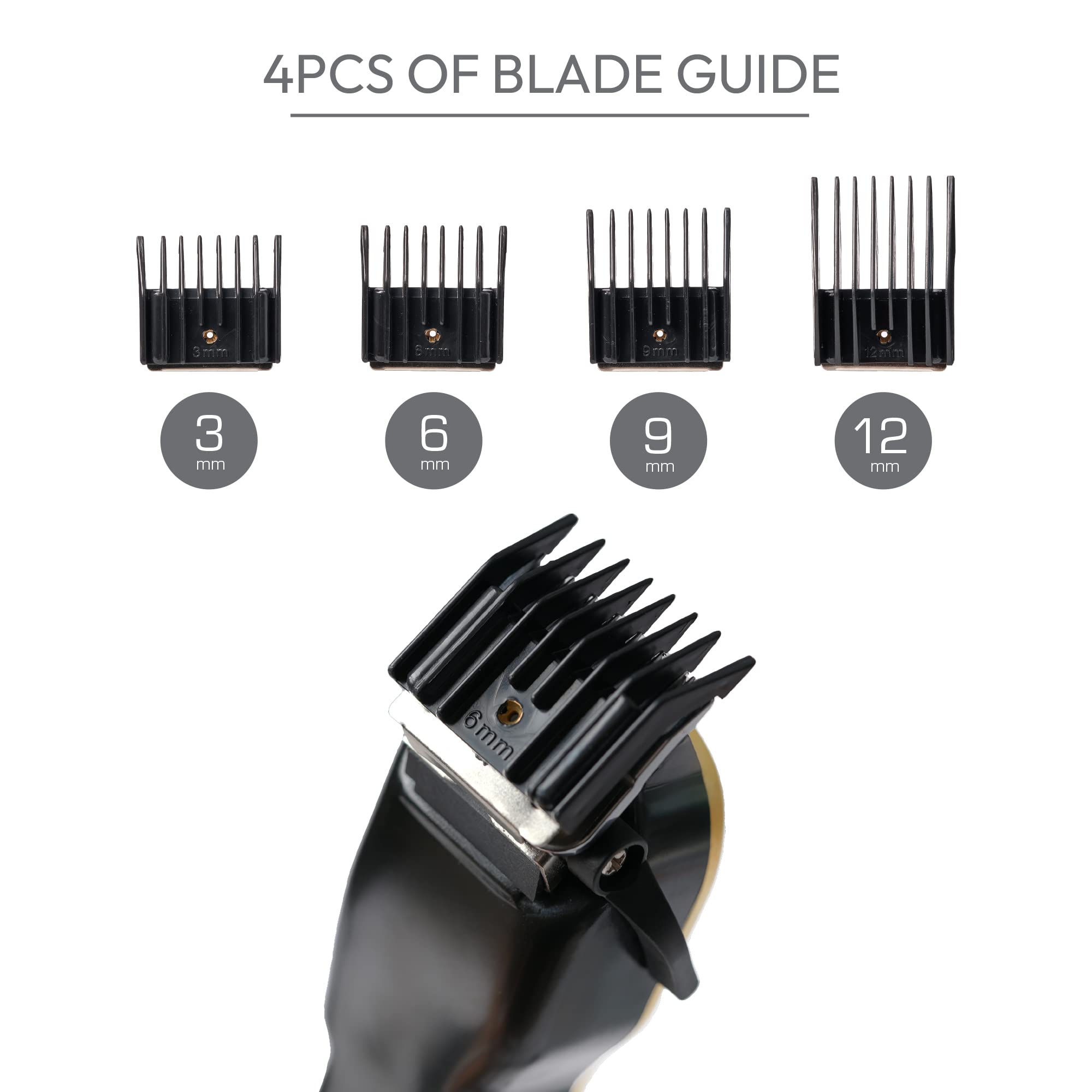 Red by Kiss Hair Clippers, Hair Trimmer for Professional Haircut, Grooming Kit for Men Ultra Clean-Cut Clipper 8PCS Kit