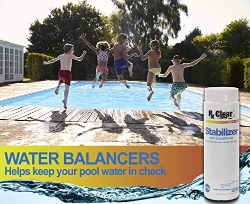 Rx Clear Spring Start-Up Kit | Chemicals for Opening Swimming Pools | Above or Inground | for Pools Up to 7,500 Gallons | Includes Shock, Algaecide, Stabilizer/Conditioner and Test Strips