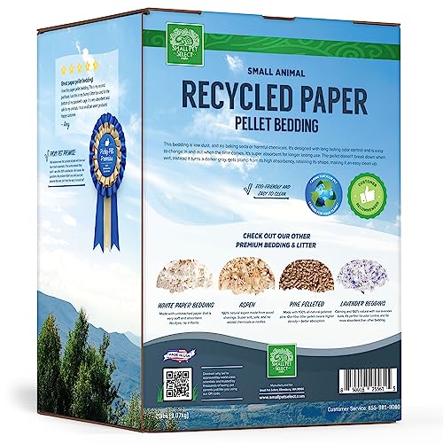 Small Pet Select- Small Animal Pelleted Paper Bedding for Rabbits, Guinea Pigs, and Other Small Animals, 20lb