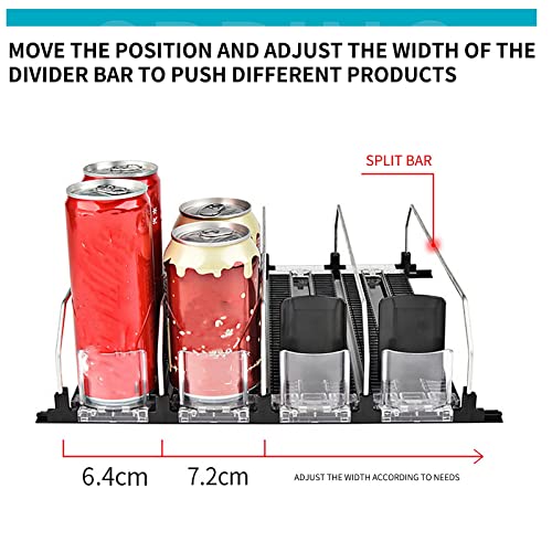 Supermarket Freezer Beverage Pusher Bar, Freezer Beverage Shelf, Beverage Automatic Pusher and Puller,Self-Pushing Soda Can Organizer for Refrigerator, Drink Dispenser for Home Pantry (Small, 1)