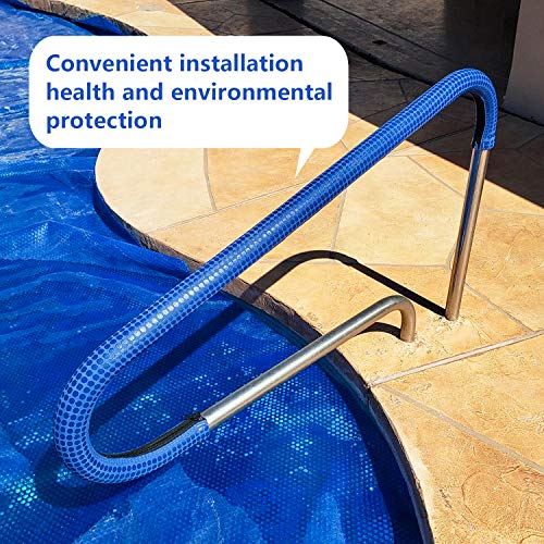 Pool Railing Handrail Comfort Covers 4-Feet Zippered Designed Neoprene Hand Grip Rail Nonslip Cover for Above Ground & Inground Pool Ladder Hand Rail (Royal Blue (2)