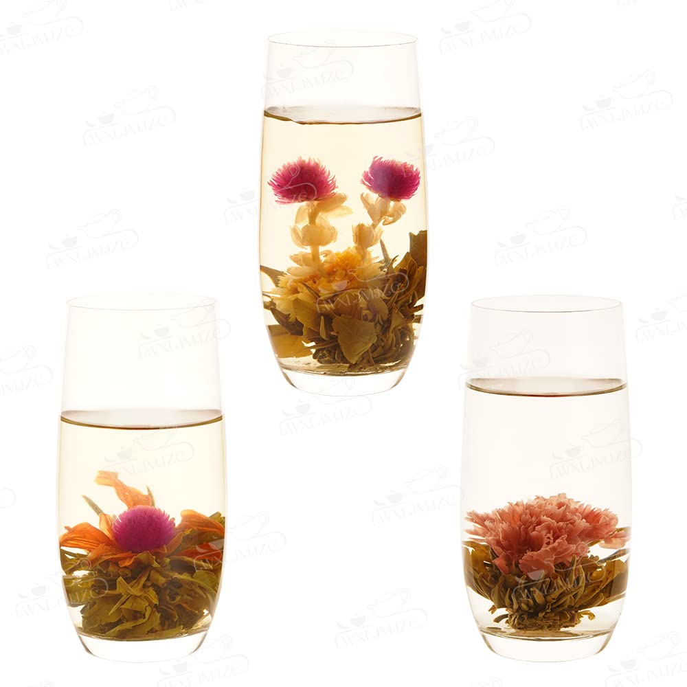 LWXLJMJZC-12pcs Individually Wrapped Blooming Tea,Jasmine Flowering Tea, Green Tea with Flowers-Gifts For Tea Lovers (12 Different Flavors)