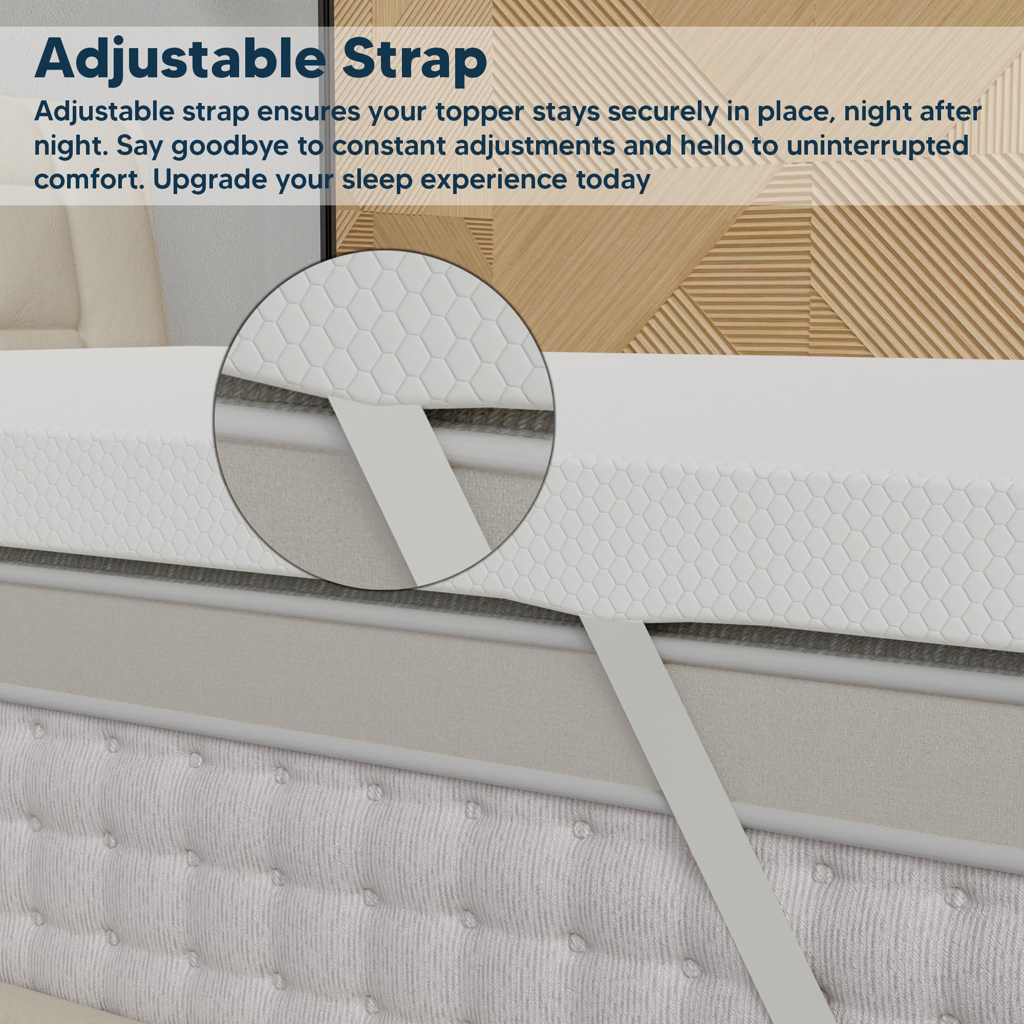 Zutan, 1-Inch Medium Firm Mattress Toppers with Breathable Cover, Cooling Mattress Pad for Back Pain, Soft and Removable, Queen, White