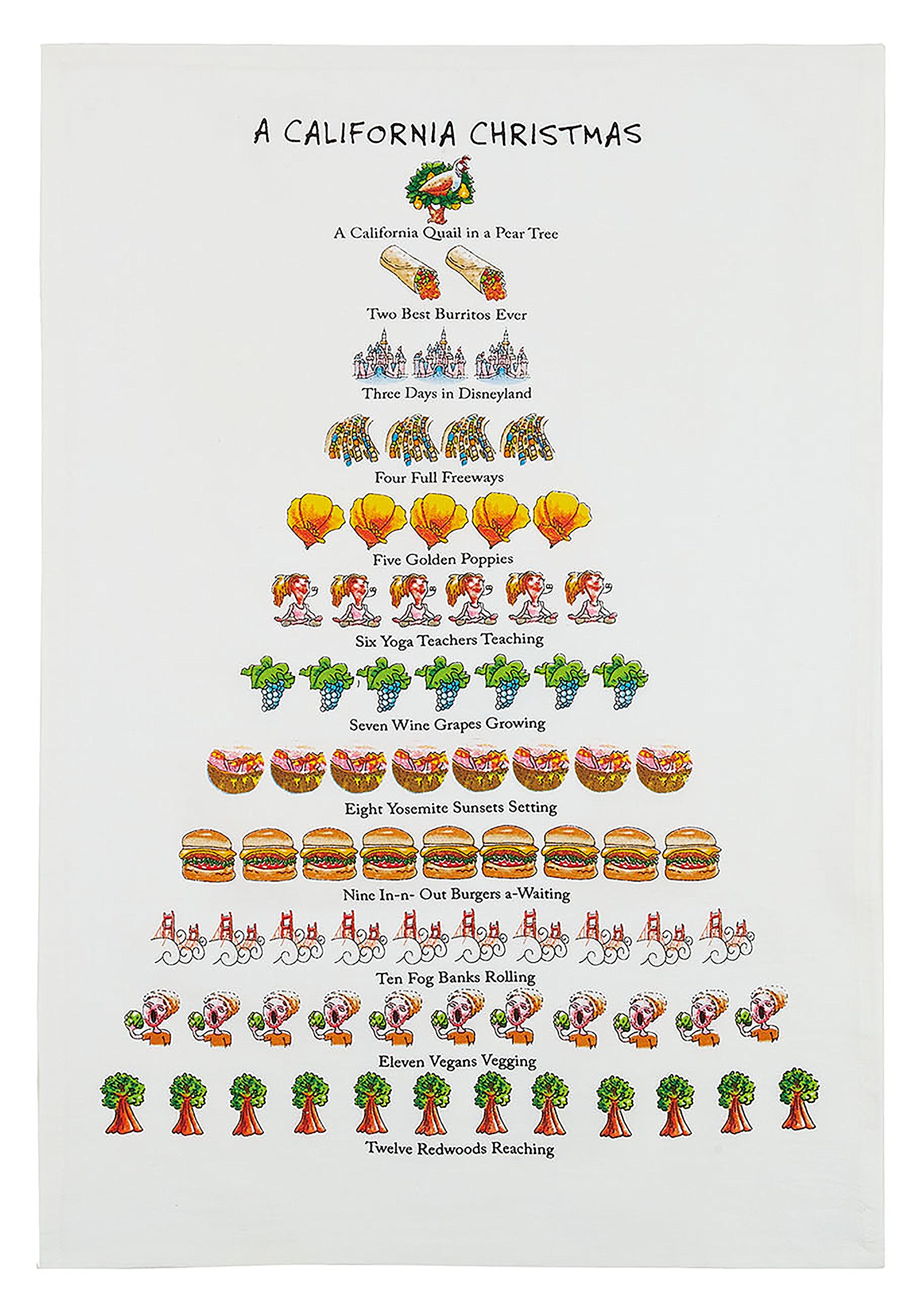 Mistletoe & Co. A California Christmas Kitchen Towel, 18" x 26"