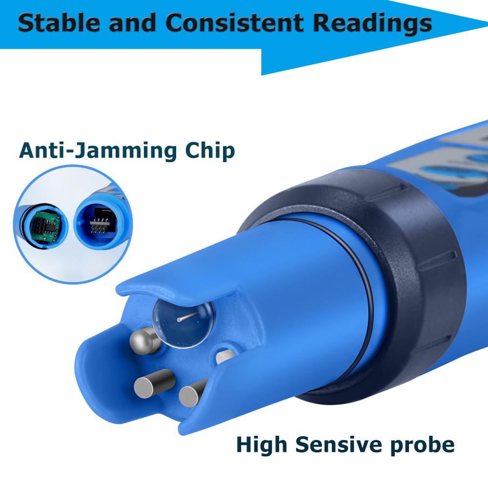 YINMIK pH Probe for YK-5, Replaceable pH Electrode with 12.88mS/cm Calibration Solution for Pool, with Gift KCL pH Storage Solution Kit