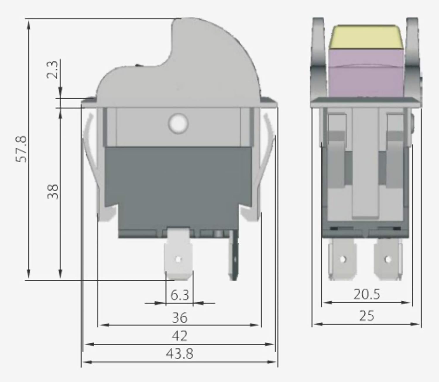 SW7B On-Off Toggle Switch 2 Prong ,Replacment for Delta,Aftermarket Replacment for Ryobi 46023 Delta/Porter Cable 489105-00 438010170141, for Table Saws Drill Press Power Tools Planer Band Saw