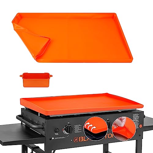 USRCAKW 36 Inch Upgrade Full-Wrap Edge Griddle Mat Cover for Blackstone, Silicone Grill Mat Griddle Protector Blackstone Accessories Reusable and Durable, Protect from Dust, Rust, Insects and Leaves
