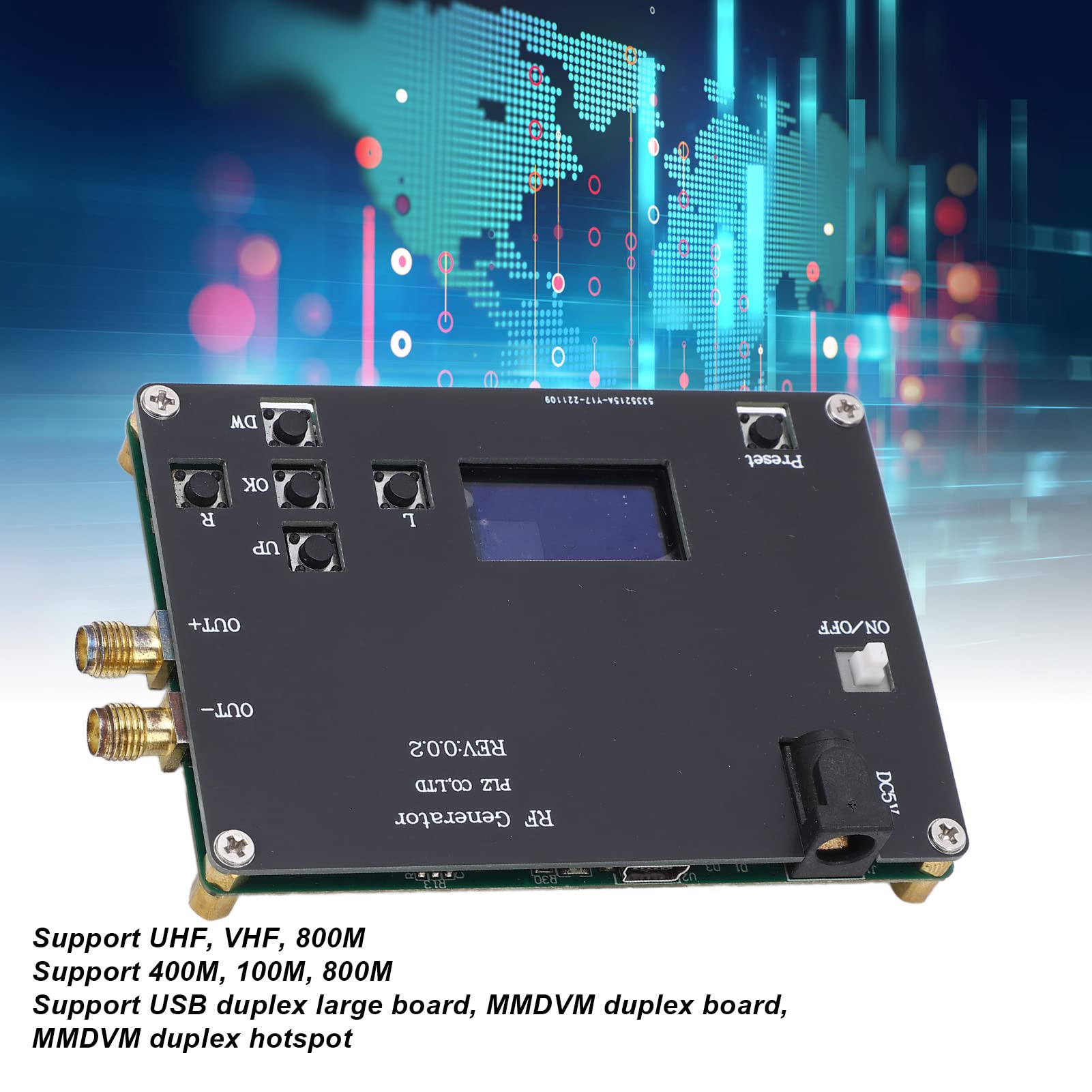 Omabeta Hotspot Board, No Bias Frequency Compact Easy to Use Stable Performance Duplex Hotspot Module for Industry