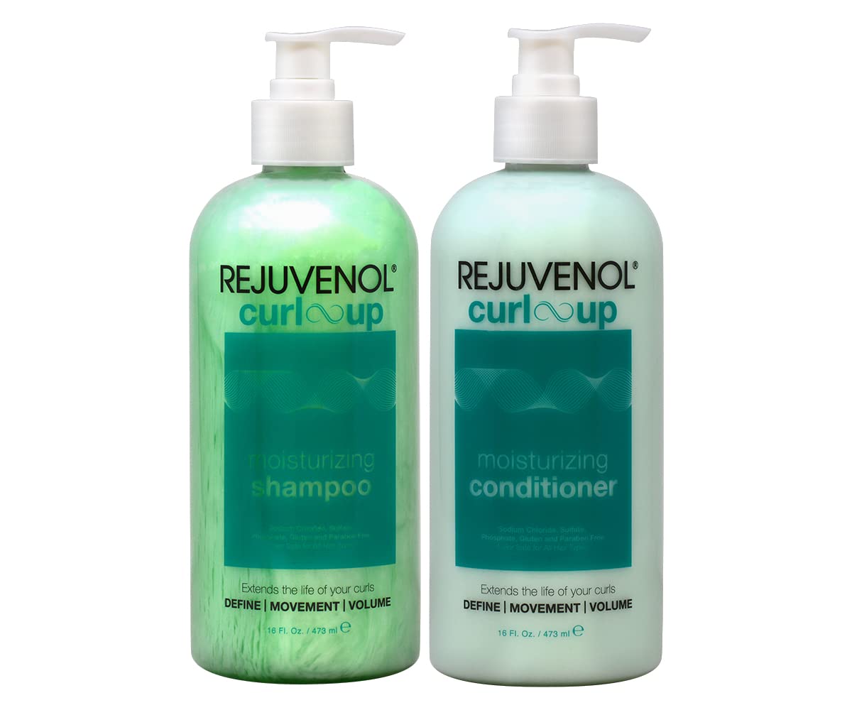 Rejuvenol Curl Up Moisturizing Shampoo 16oz + Conditioner 16oz