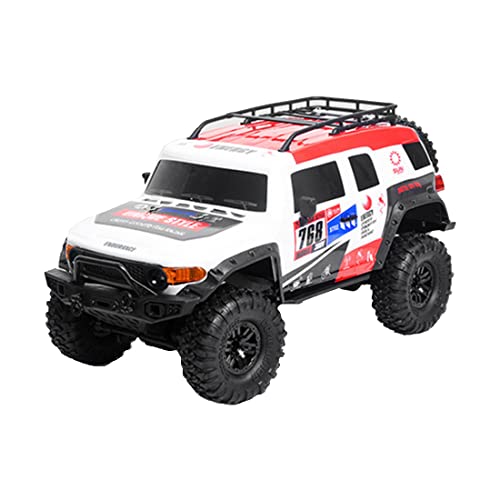 Lingxuinfo 1/10 RC Off-Road Crawler Model Toy High Speed 18Km/h, 2.4Ghz Officially Licensed RC Car with Led Light, Mechanical Retro Four-Wheel Drive Vechile Model kit for Kids