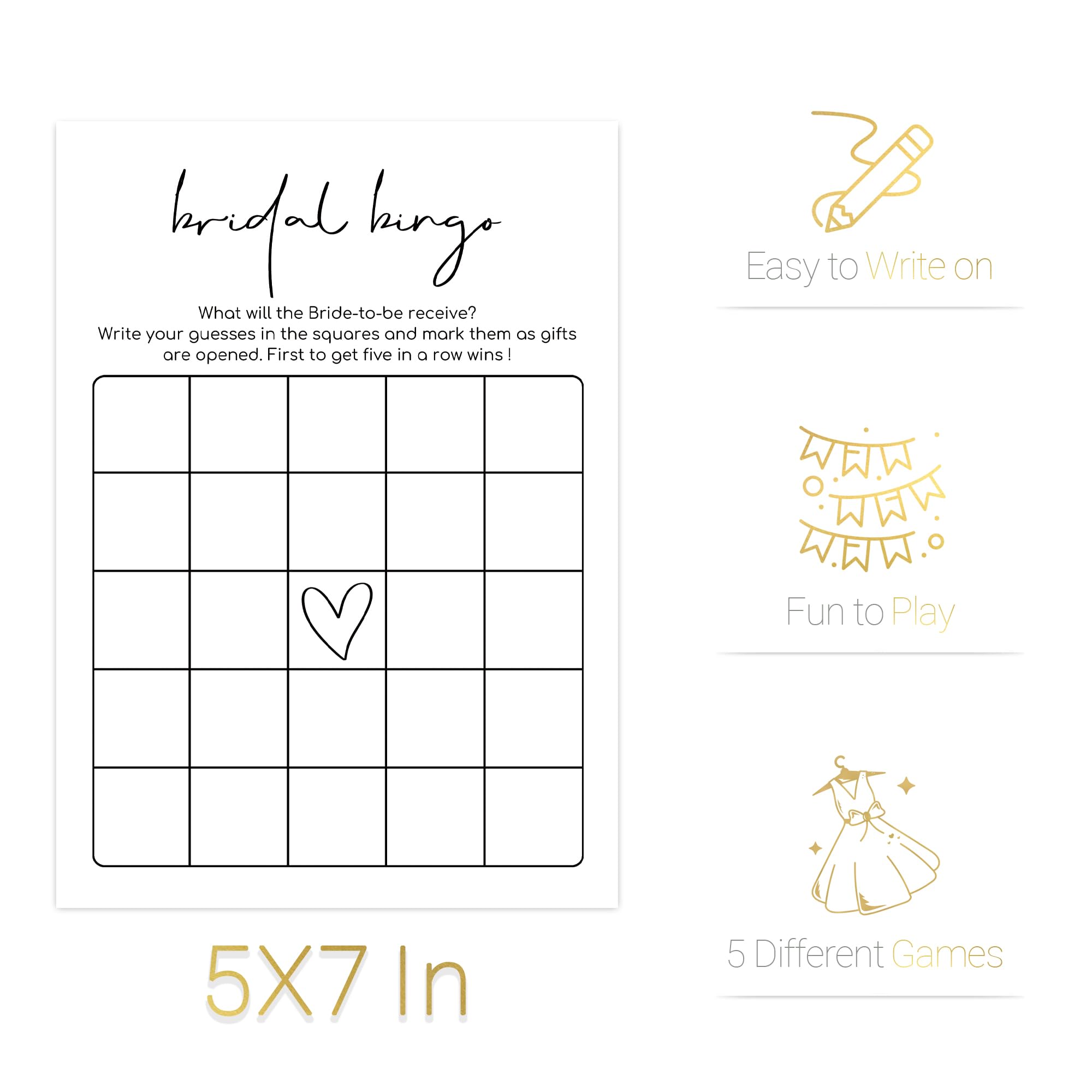 Vusnud Bridal Shower Games, for Wedding Bachelorette Party Games Supplies