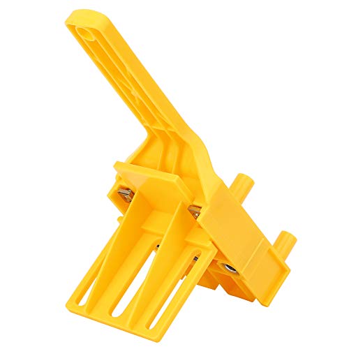 Woodworking Drilling Locator Straight Hole Locator, Handheld Woodworking Perforation DIY Tools Woodworking Dowel Jig Kit Hardware Template Guide Woodworking Tools(黄色)