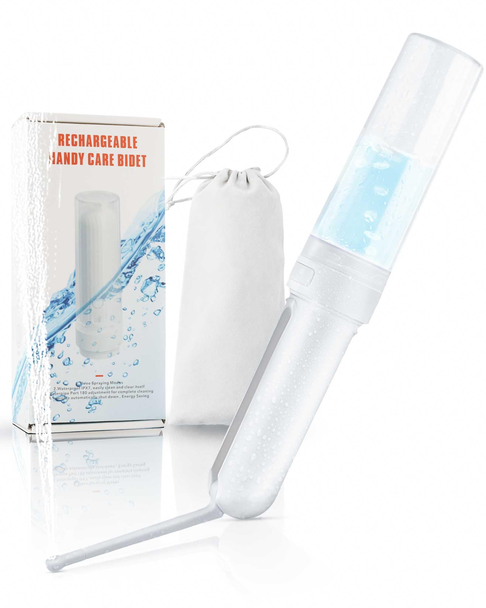 Portable Bidet for Travel, USB Rechargeable Handheld Bidet with 3 Adjustable Cleaning Modes, High-Pressure Water Spray for Personal Hygiene, Postpartum CarePerineal