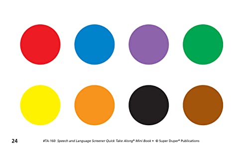 Super Duper Publications | Speech and Language Screener Quick Take Along® Mini-Book | Educational Learning Resource for Children