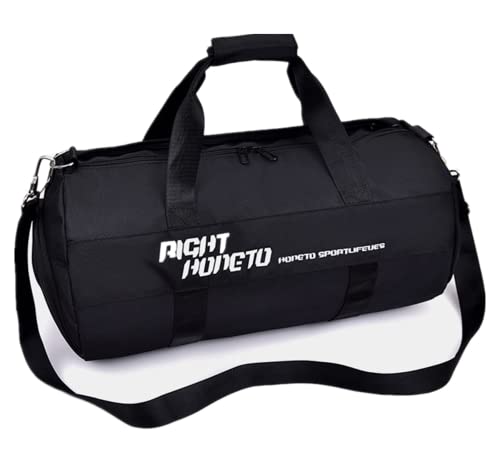 Sutmdo Gym Bags for Men and Women, Lightweight Carry-On,Sport Duffel bag with Shoe and Wet Compartments, Duffel Bag for School Practice or Overnight Travel Weekend (10black)