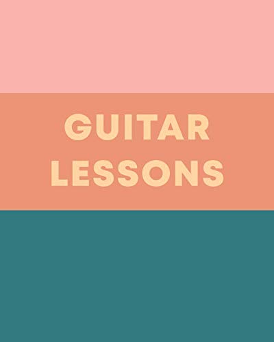 Guitar Lessons: Notebook with Combination of Lined Paper and Blank Guitar Tab Sheet Music with Cute Striped Cover Design