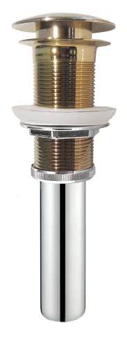 KRAUS Indy Single Handle Vessel Bathroom Faucet and Pop Up Drain in Brushed Gold, KVF-1400BG-PU-10BG