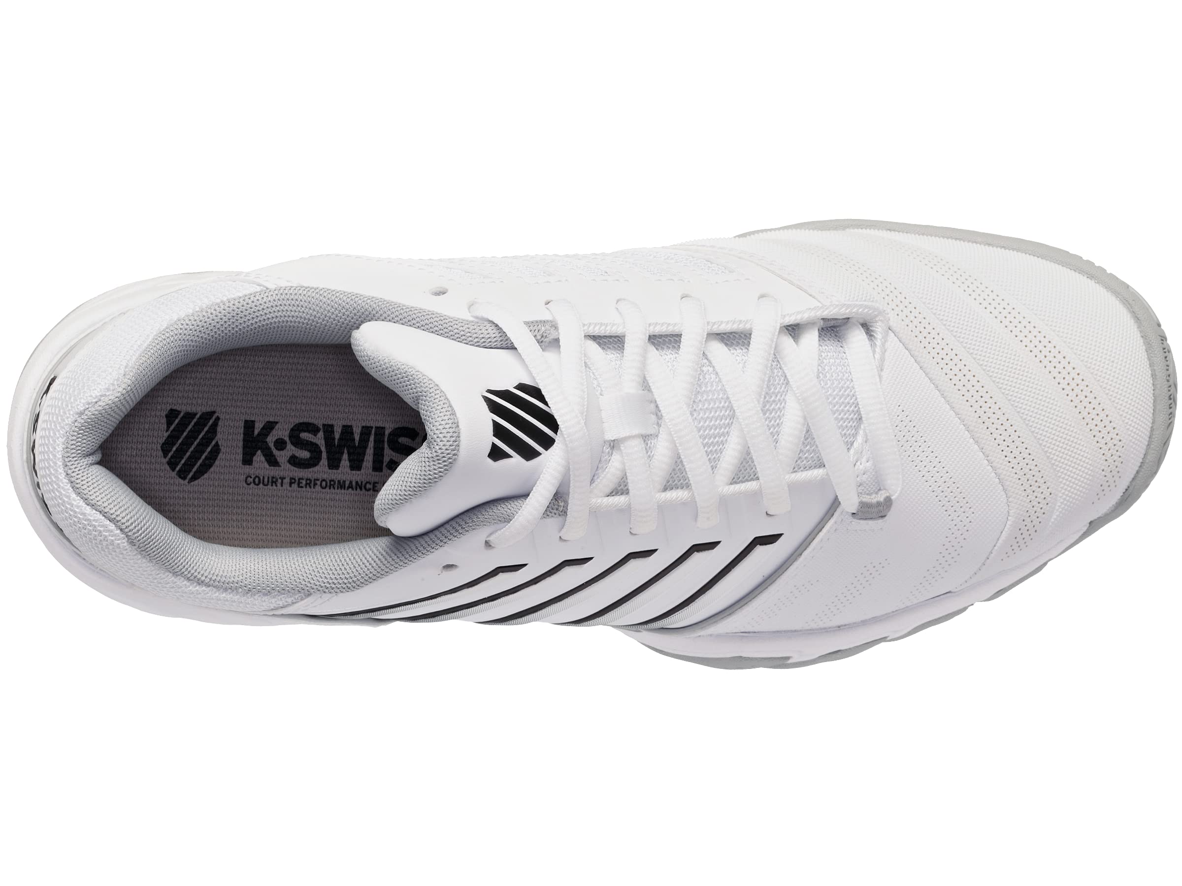 K-Swiss Men's Bigshot Light 4 Tennis Shoe, White/Highrise/Black, 11.5 M