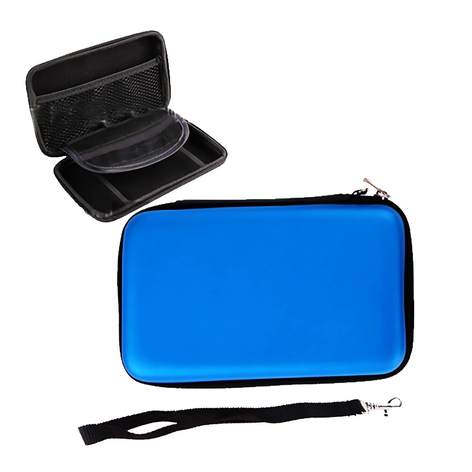 New2DSXL Carrying Case Blue Color Replacement, Compatible with for Nintendo New 2DS XL LL 2DSLL Handheld Game Console, Shock-proof EVA Protective Hard Carry Storage Bag Accessories