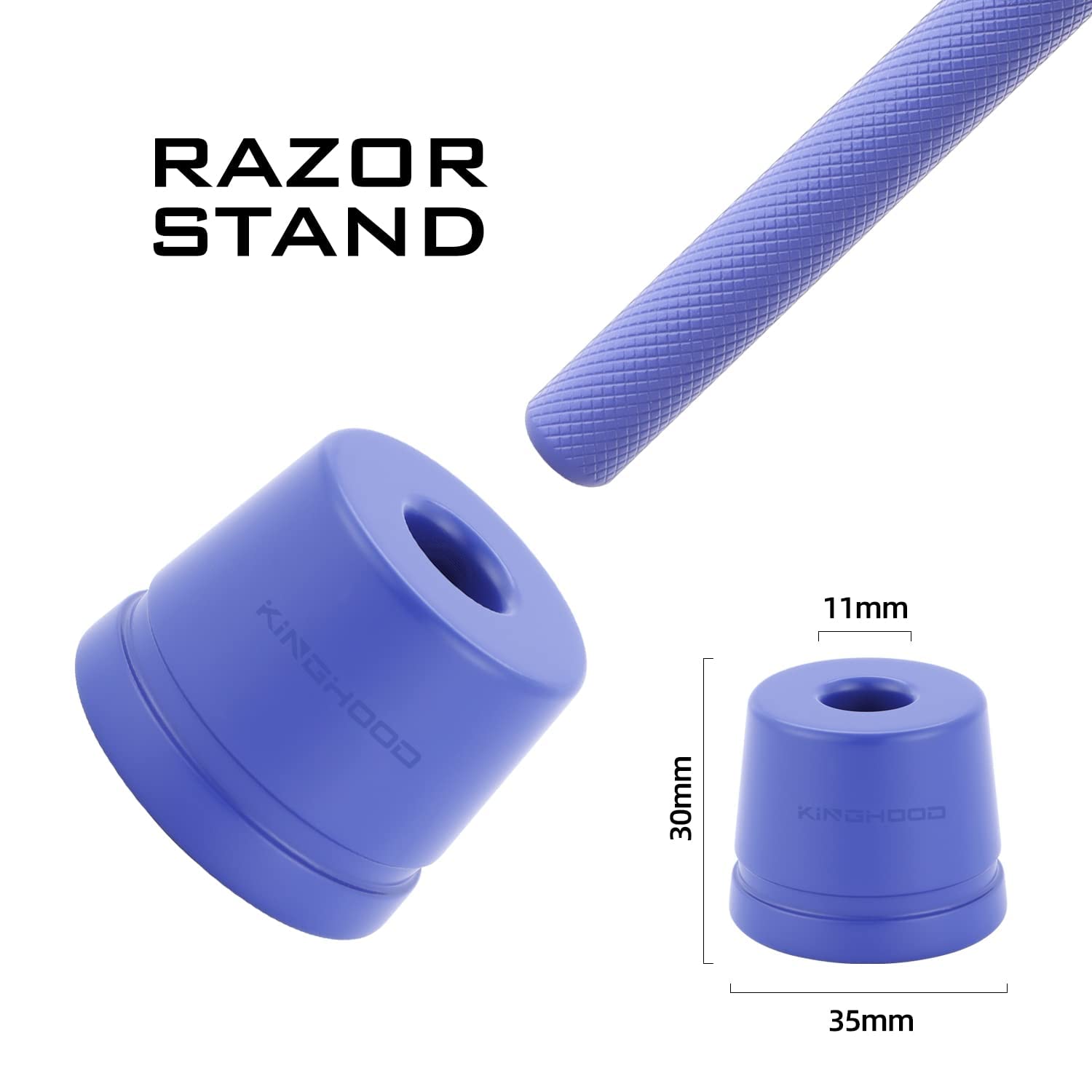 Package of Kinghood Double Edge Safty Razor & Razor Stand For Men And Women(10 Blades,Dark Blue)