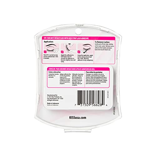 KISS Ever EZ Lashes Double Pack No. 05, Reusable Natural Eyelash Starter Kit, Includes Easy-Angle Applicator and 2 Pairs Human Hair False Eyelashes