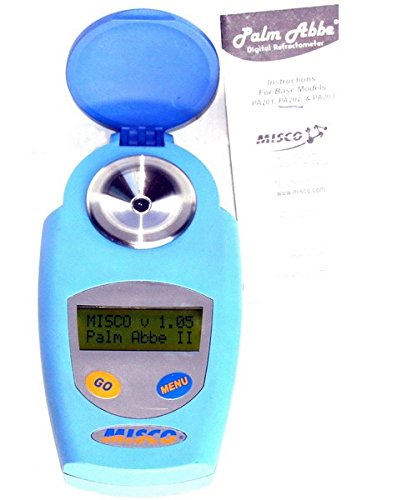 MISCO PA202 Palm Abbe Digital Handheld Refractometer, Brix Scale 0-85.0, Refractive Index, Sugar Content- NO Armor Jacket