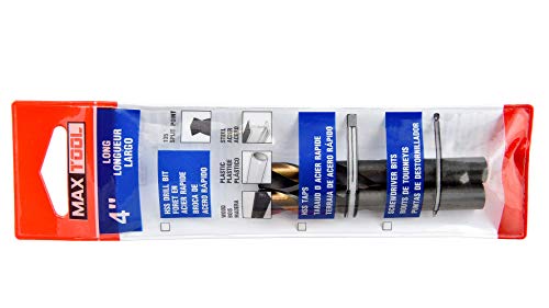 MAXTOOL 1/2" 2pcs Identical Screw Machine Drills HSS M2 Twist Stub Drill Bits Black & Bronze Fully Ground Straight Shank Short Drills; SMF02H10R32P2