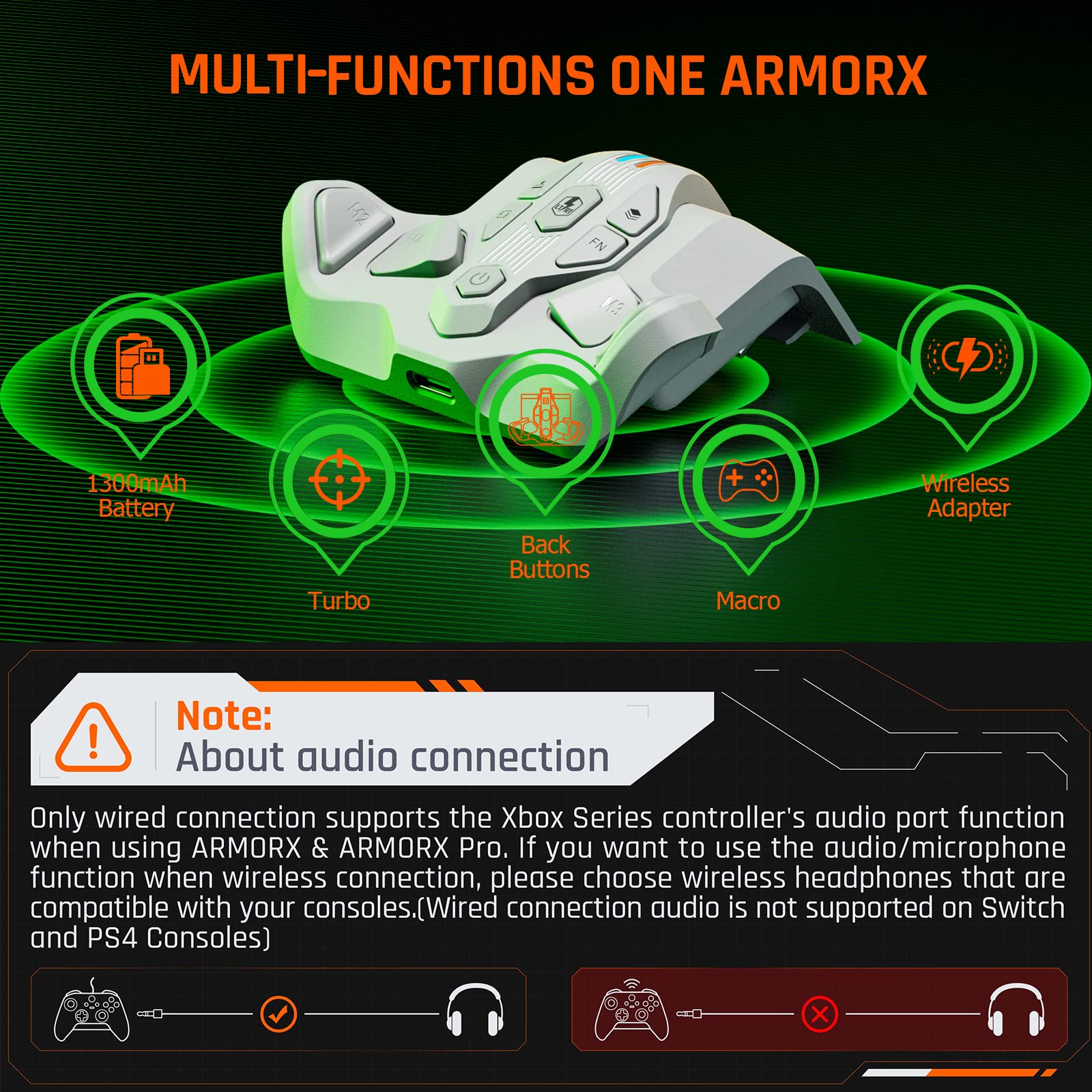 Paddles for Xbox Series X|S Controller, BIGBIG WON Wireless Strike Pack ARMOR-X with Protective Controller Case for Xbox Series X|S Controller