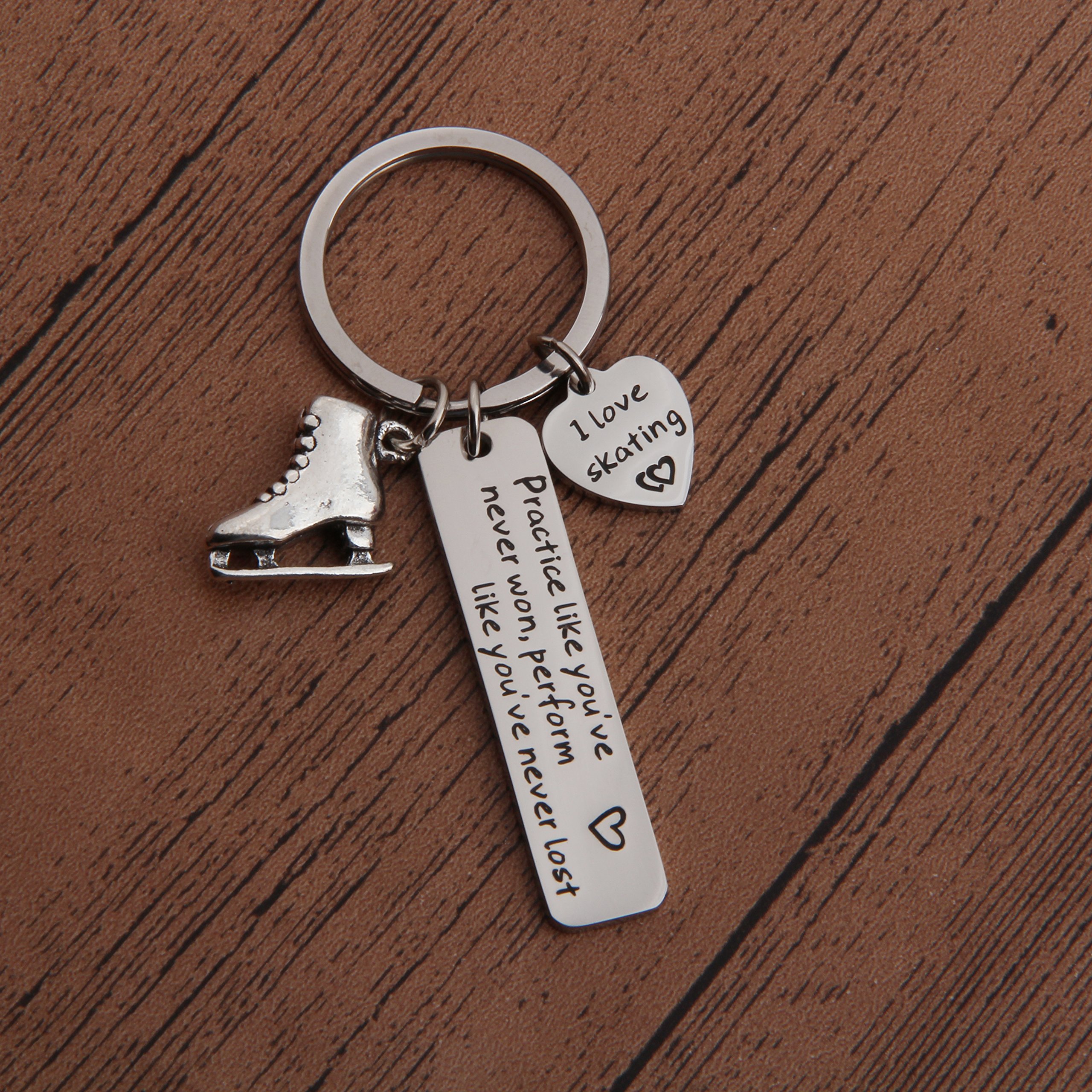 Gzrlyf Skating keychain Figure Skater Keychain Ice Skating Gifts Skate Lover Gifts Skating Coach Gifts(Skater keychain)