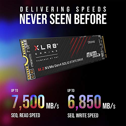 PNY XLR8 CS3140 1TB M.2 NVMe Gen4 x4 Internal Solid State Drive (SSD) - M280CS3140-1TB-RB