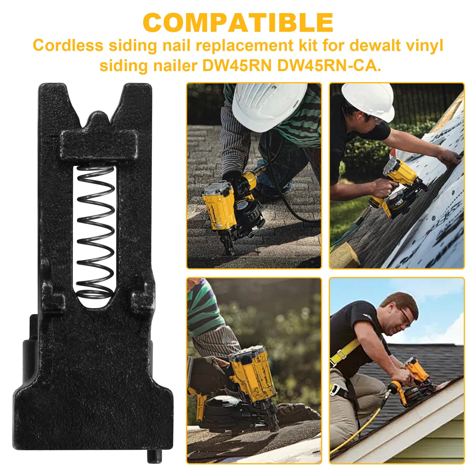 VIDABTE 45RN-VSA Siding Nailer Kit Fits for DeWalt Vinyl Siding Nailer DW45RN DW45RN-CA with Spring