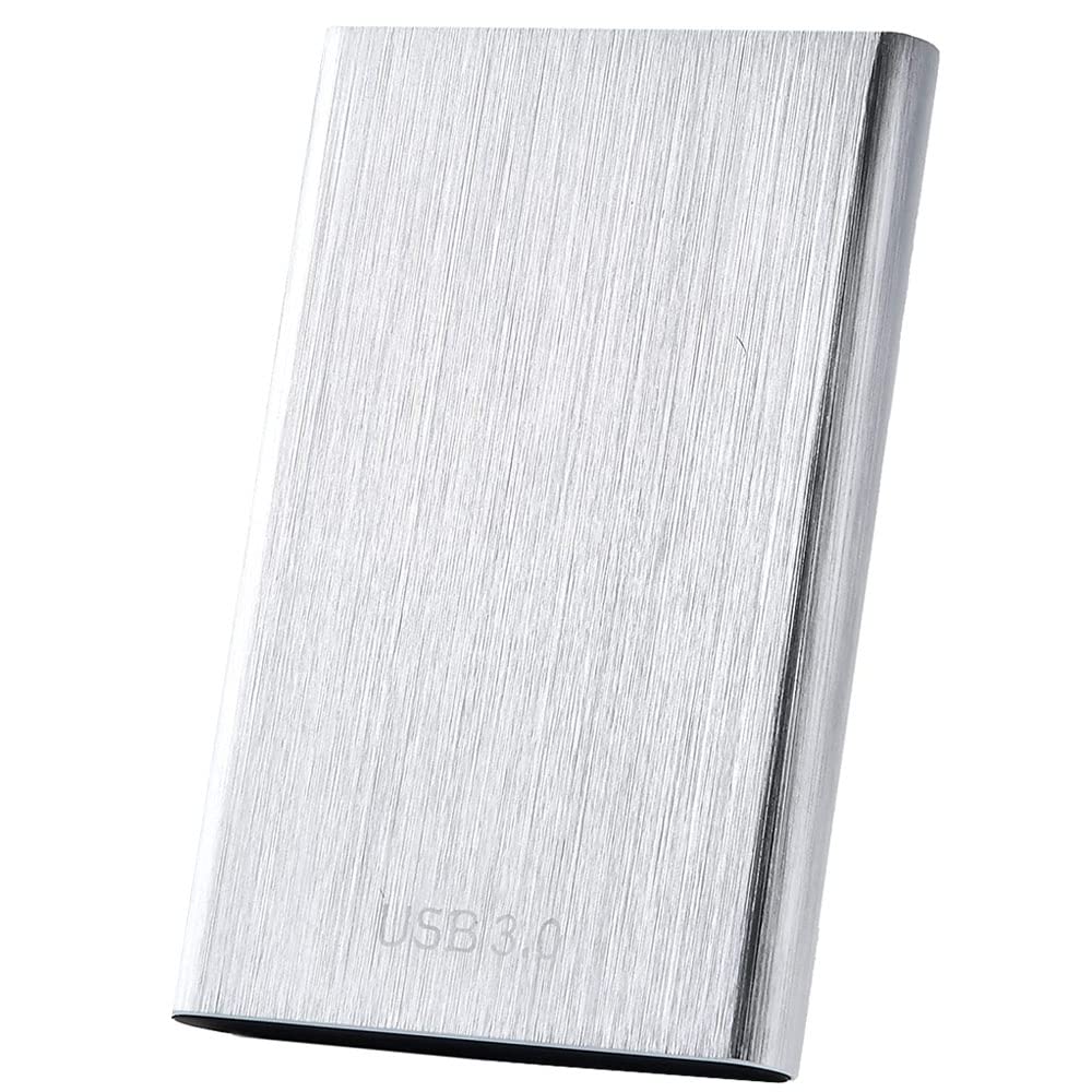 POENOWNE External Hard Drive 2000GB Protable External Hard Drive High Speed USB 3.0 Protable External HDD 2000GB Portable Hard Drive Compatible with Laptop, Desktop and Mac (Silver)