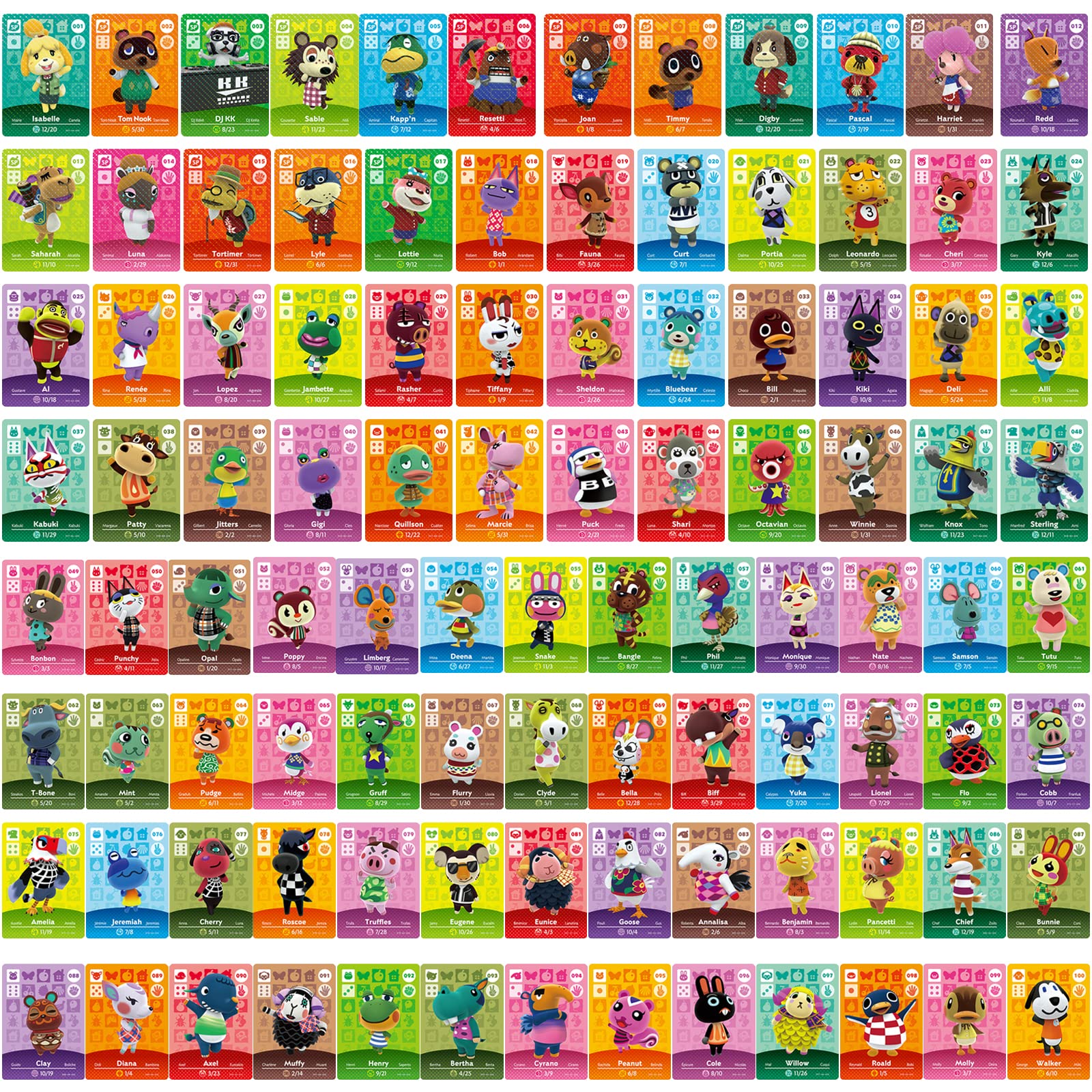 NFC Cards Compatible with Animal Crossing New Horizons Series 1-5 with Case (Series 1)