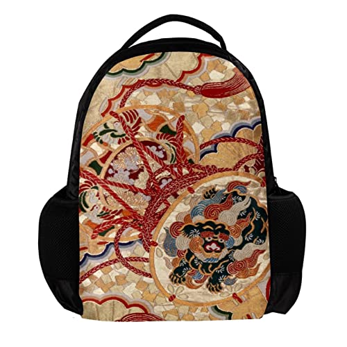 VBFOFBV Travel Backpack for Women, Hiking Backpack Outdoor Sports Rucksack Casual Daypack, Japanese Art Drum Flower Vintage