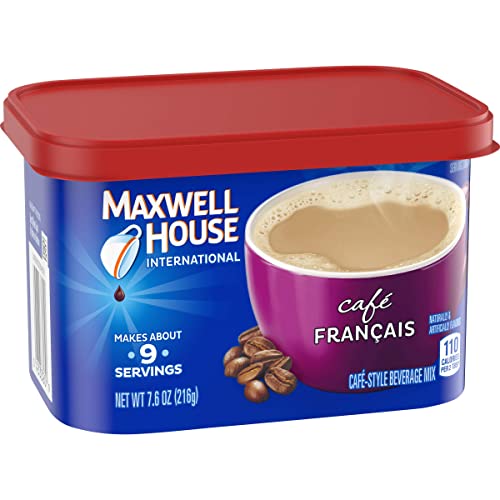 Maxwell House International Cafe Francais Style Instant Coffee, 7.6 Ounce (Pack of 4)
