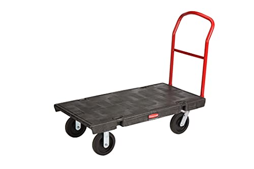 Rubbermaid Commercial Products Heavy-Duty Platform Truck Cart, 1000 Pound Capacity, 24 x 48 Platform, Black (443600BK)