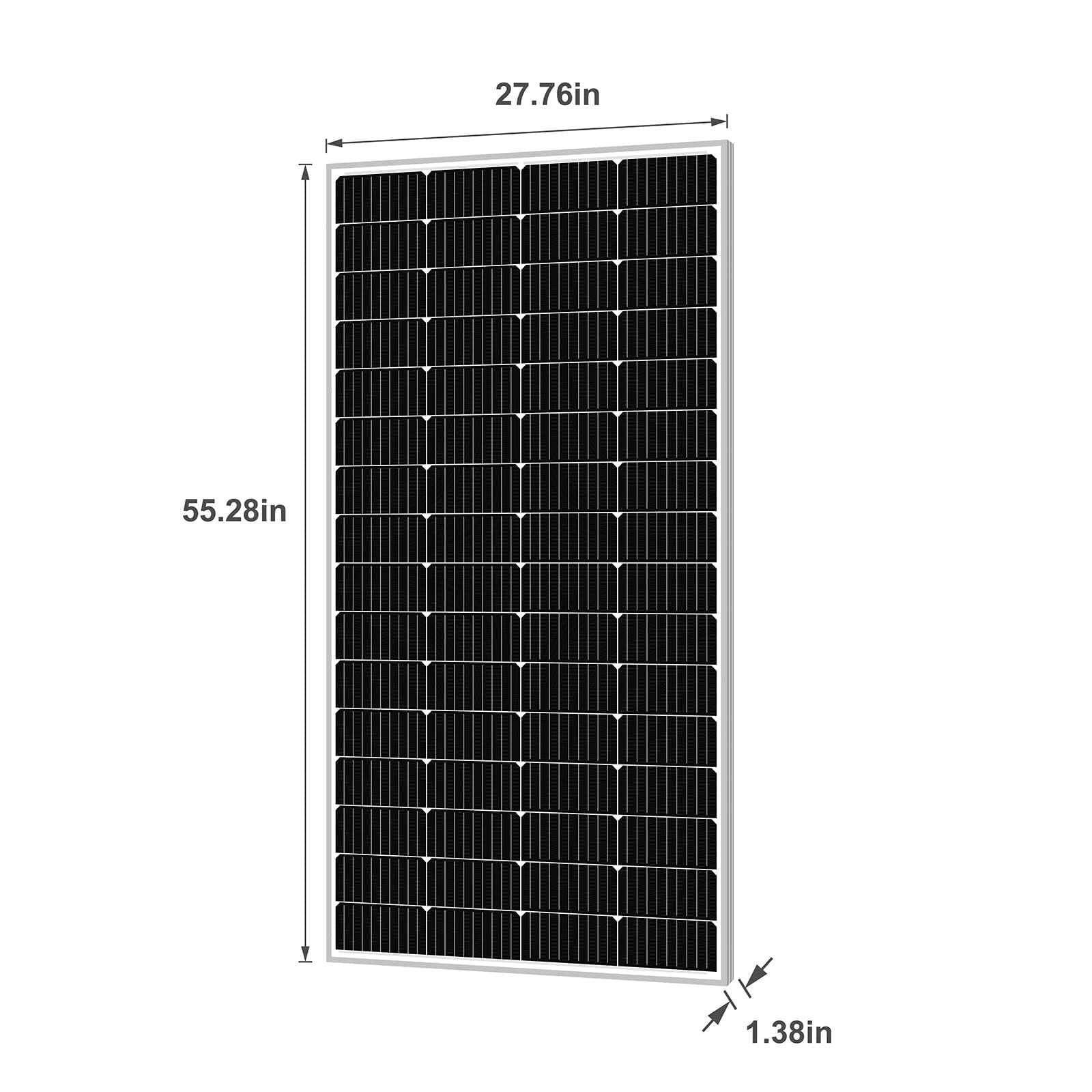Newpowa 9BB Cell 200W Monocrystalline 200 Watt 12V Solar Panel High Efficiency Mono Module RV Marine Boat Off Grid