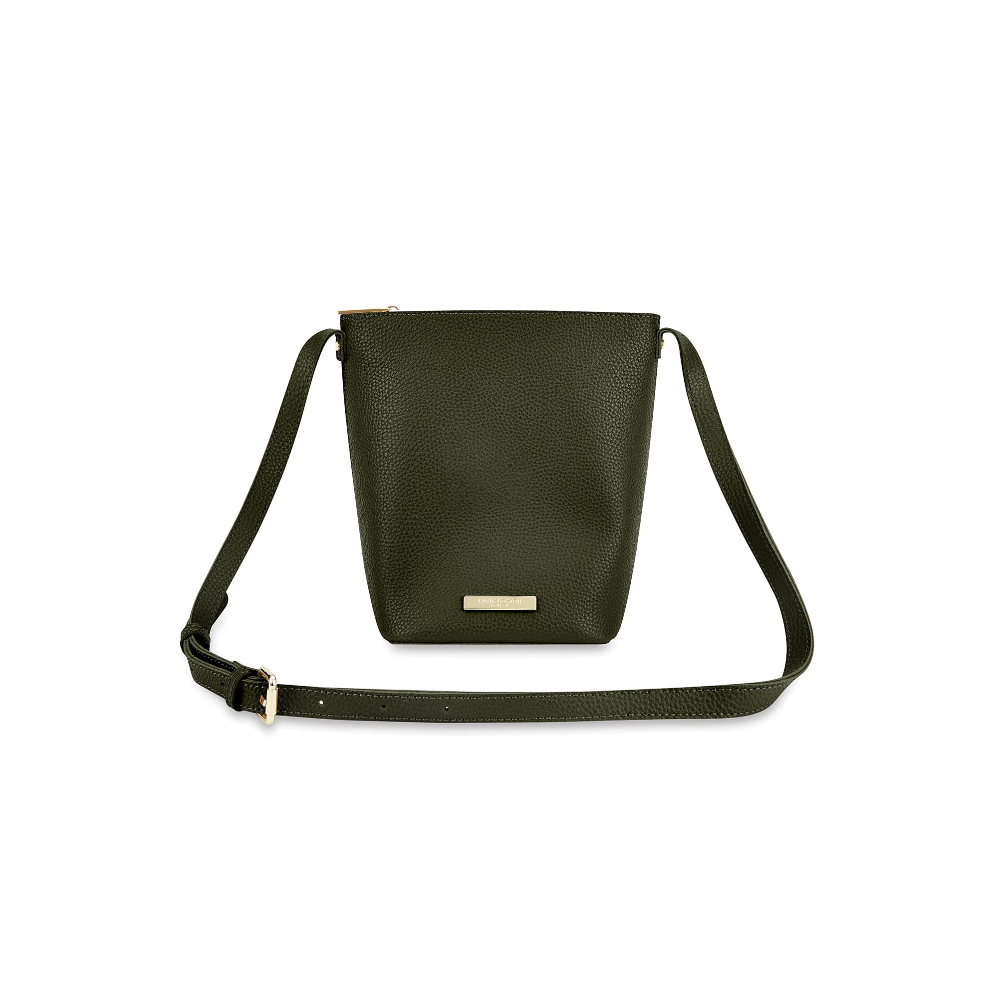 KATIE LOXTON Laura Womens Soft Pebble Vegan Leather Adjustable Strap Crossbody Satchel Purse Khaki Green