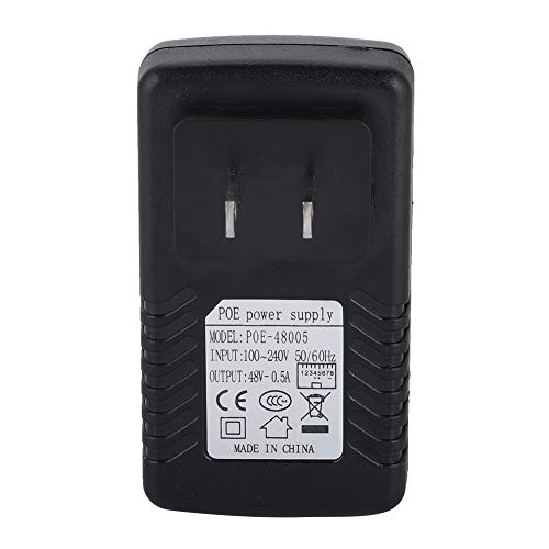 POE Injector, POE Wall Adapter, 48V/0.5A POE Wall Plug Injector Ethernet Adapter PoE Power Supply for IP Camera 100-240V(US Plug 100‑240V)