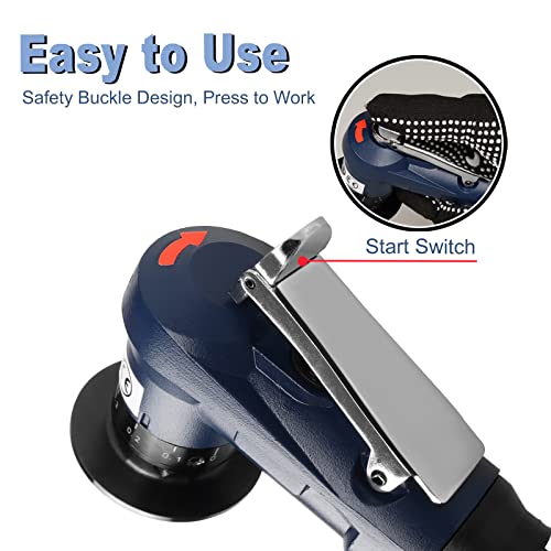 Mini Pneumatic Chamfering Machine,Air Chamfer Tool for Chamfering Metal 45 degree Arc Corner Beveling Trimming Deburring Machine (Blue)
