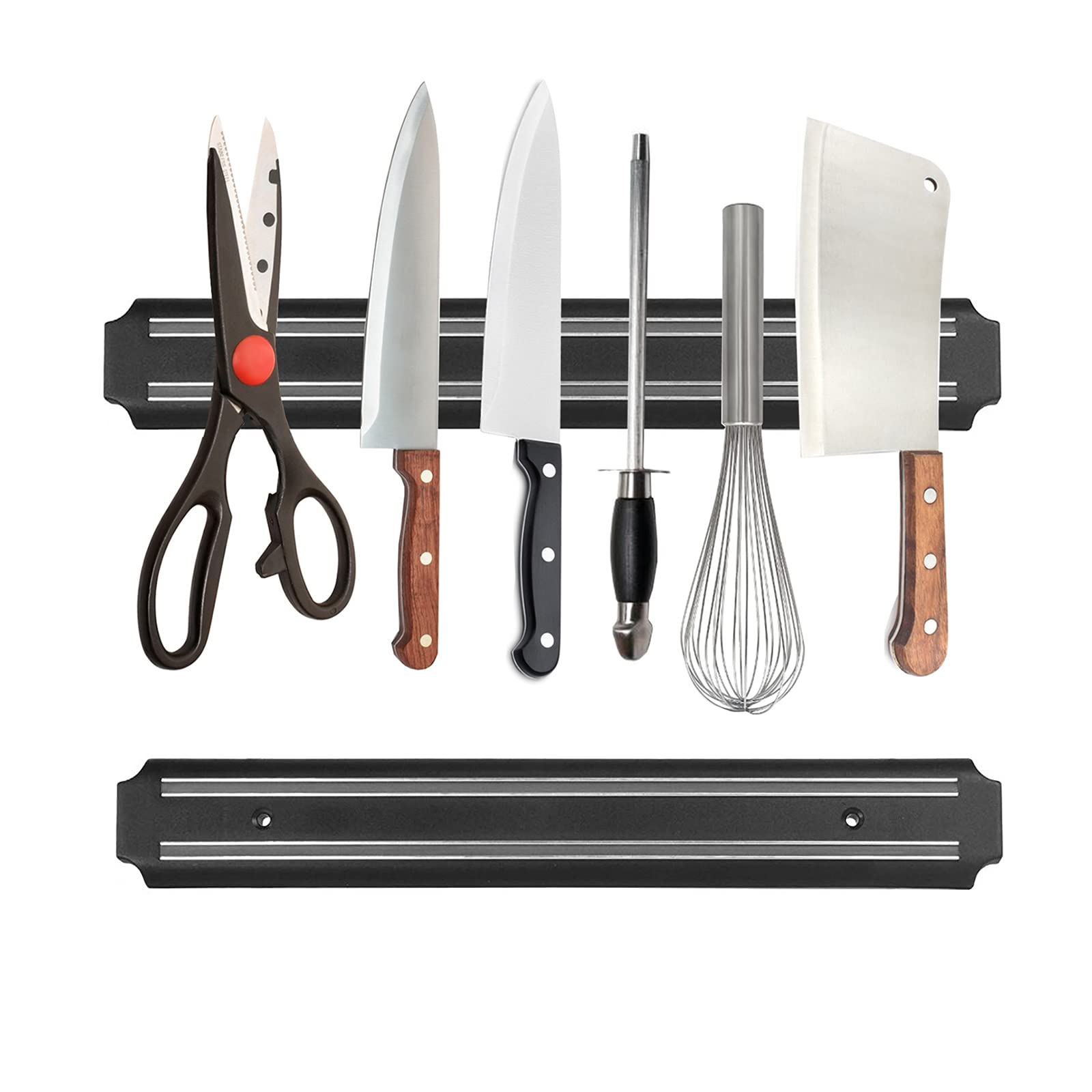 Magnetic Knife Strips,15 Inch Knife Storage Strip, Multi-Purpose Magnetic Knife Bar Rack Block for Kitchen Utensil Holder,Magnetic Tool Organizer, Home Organizer (2 Pack)