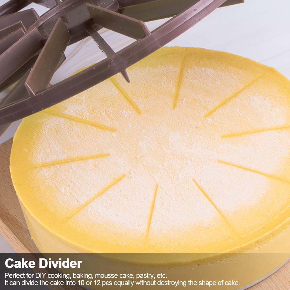Marvellous Cake Portion Marker,10/12 Piece Pie Cutters ABS Cake Divider Cheesecake Cutter with Handle for Pastry Baking(26.8cm/10.6in)