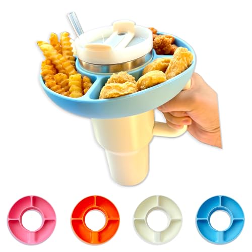 Snack Bowl For stanley Cup Accessories,For stanley 40 oz tumbler with handle,simple modern 40 oz tumbler Accessories,Snack Bowl Combo (blue)
